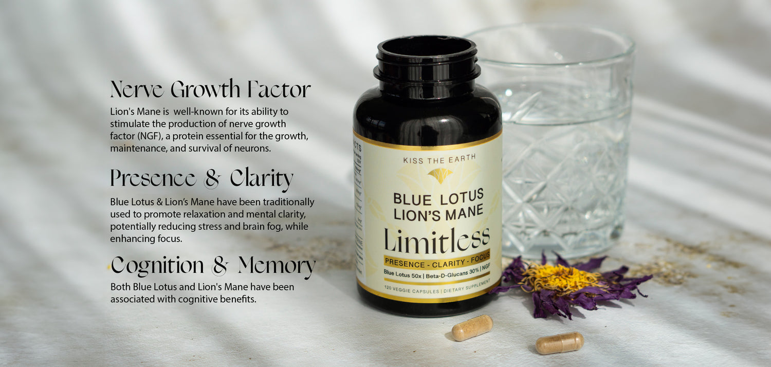 Limitless - Blue Lotus & Lion's Mane | Kisstheearth