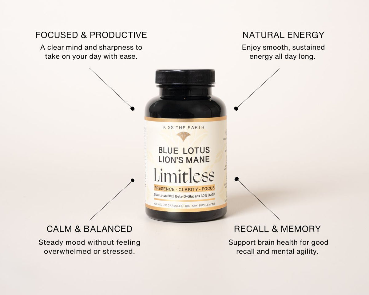 Limitless, Blue Lotus & Lion's Mane | Focus, Clarity, Presence ...